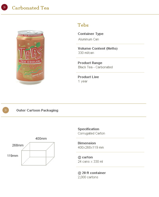 Rekso International - Ready to Drink, Tebs - Carbonated Tea